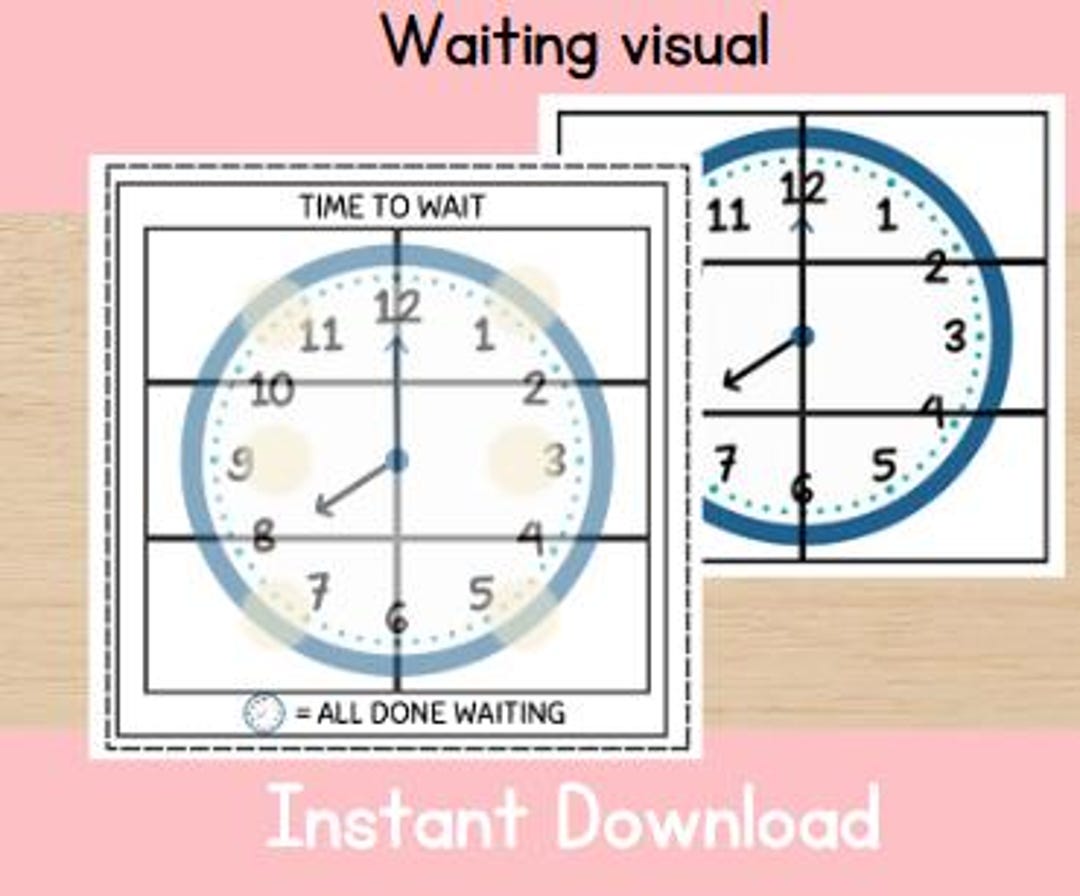 Learning to Wait: Clock Visual - Etsy