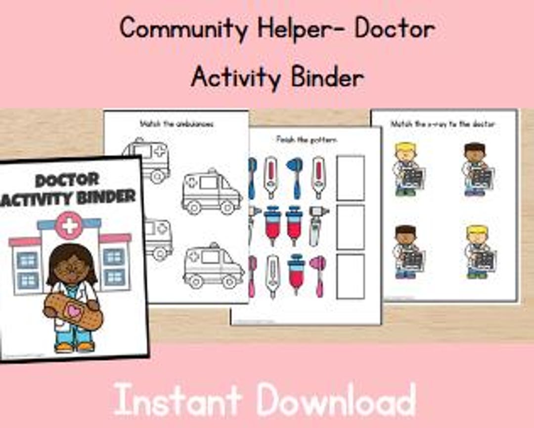 Community Helper- Doctor Activity Binder - Etsy