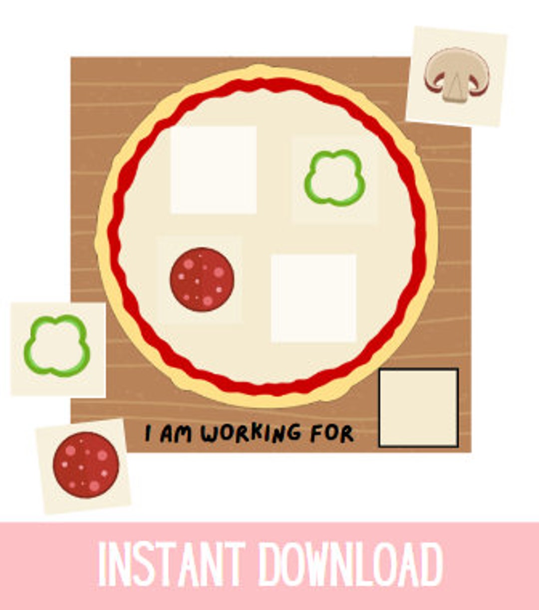 Pizza Token Baord, Token Economy - Etsy