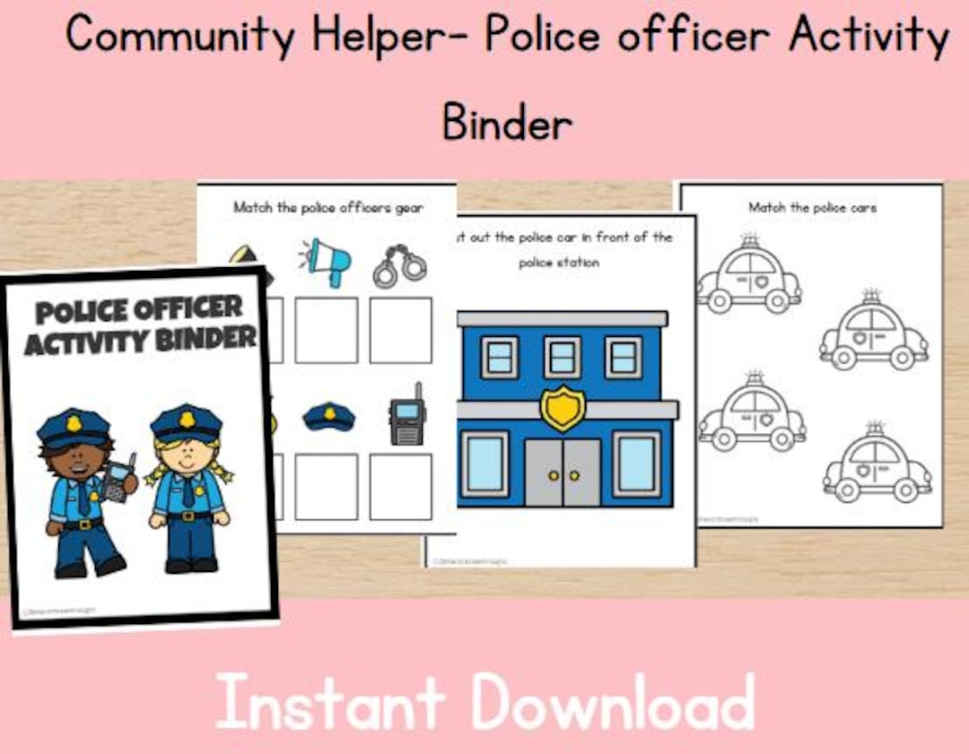 Community Helper- Police Officer Activity Binder - Etsy