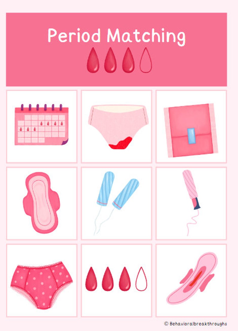 Menstruation/period Matching and Sorting - Etsy