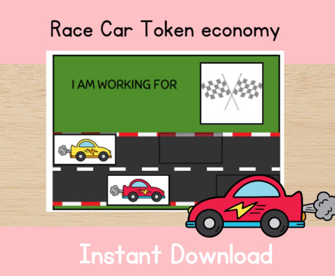 Race Car- Token Economy - Etsy