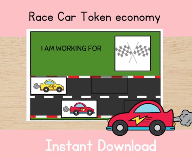 Race Car- Token Economy - Etsy