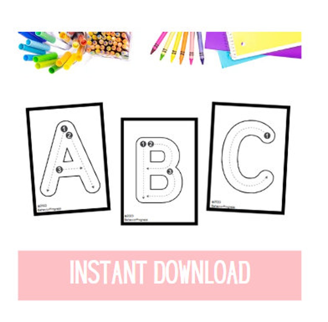 Letter Tracing Flashcards - Etsy