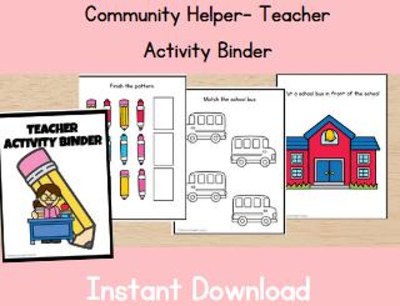 Community Helper- Teacher Activity Binder - Etsy