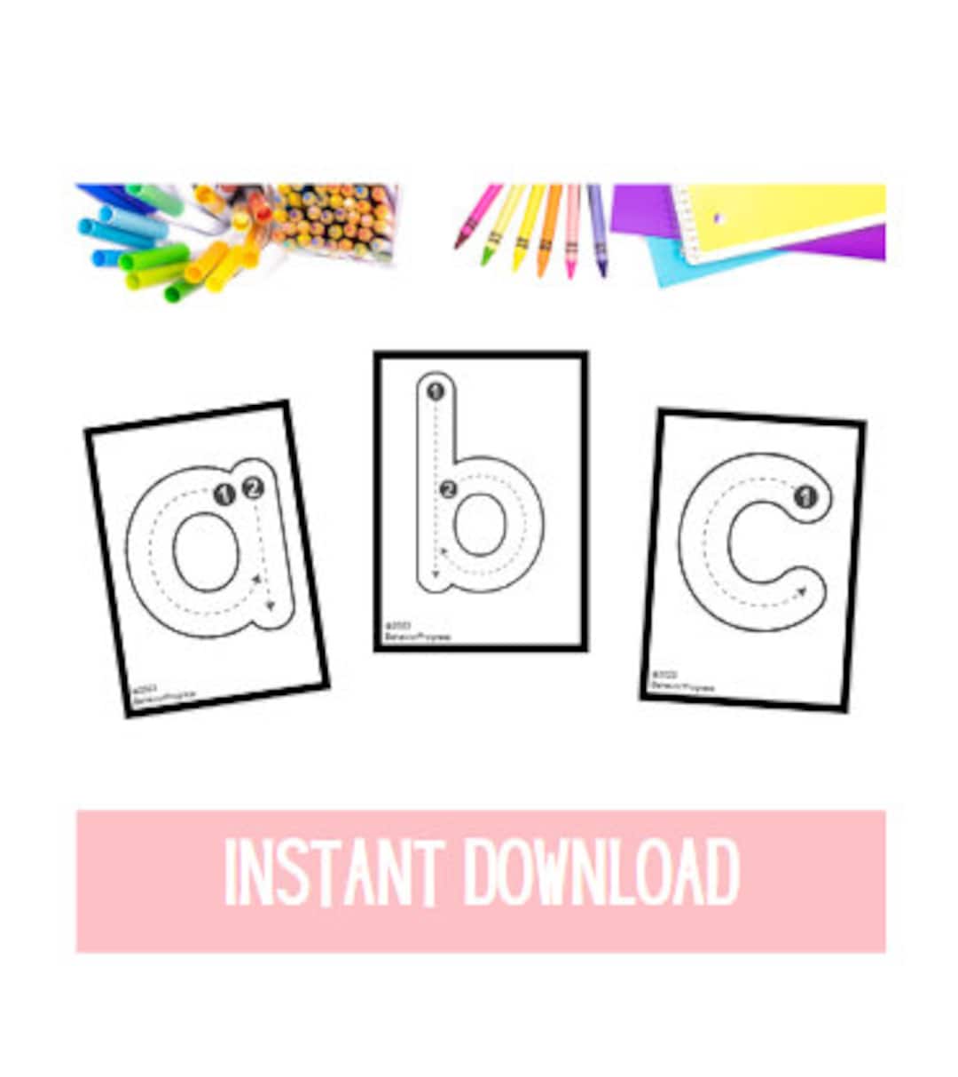 Letter Formation Flashcards- ABC Flashcards - Etsy