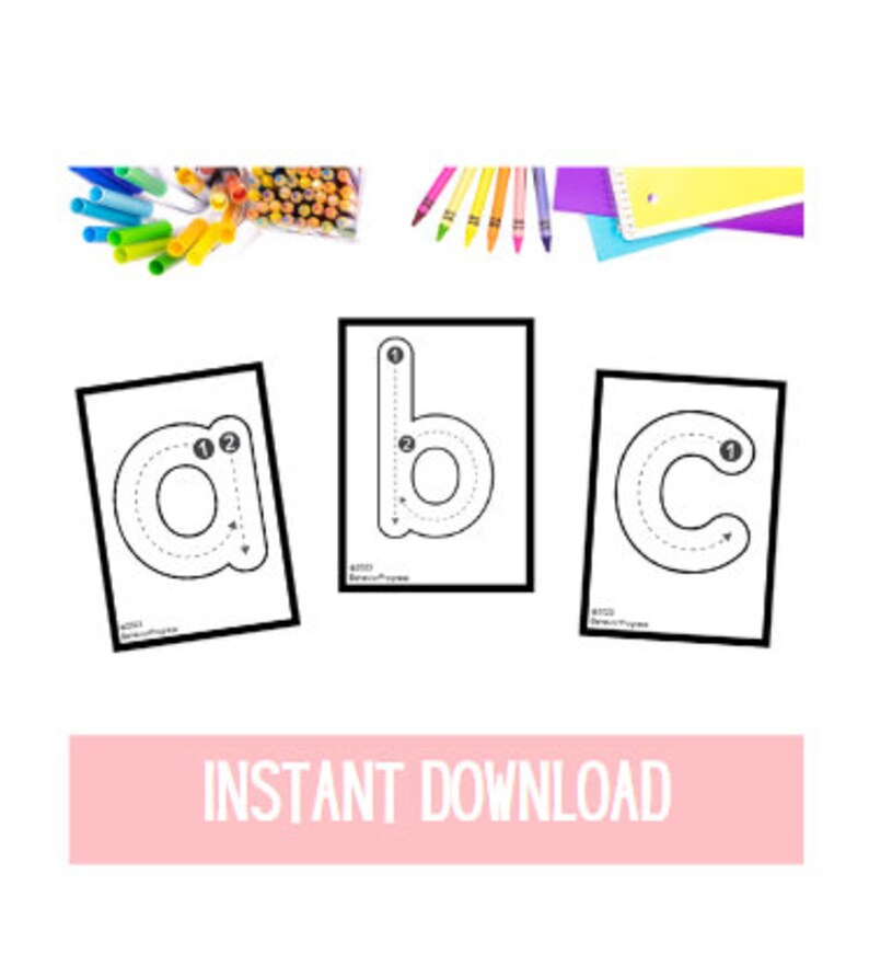 Letter Formation Flashcards- ABC Flashcards - Etsy