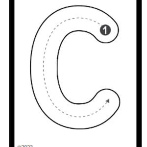 Letter Tracing Flashcards - Etsy