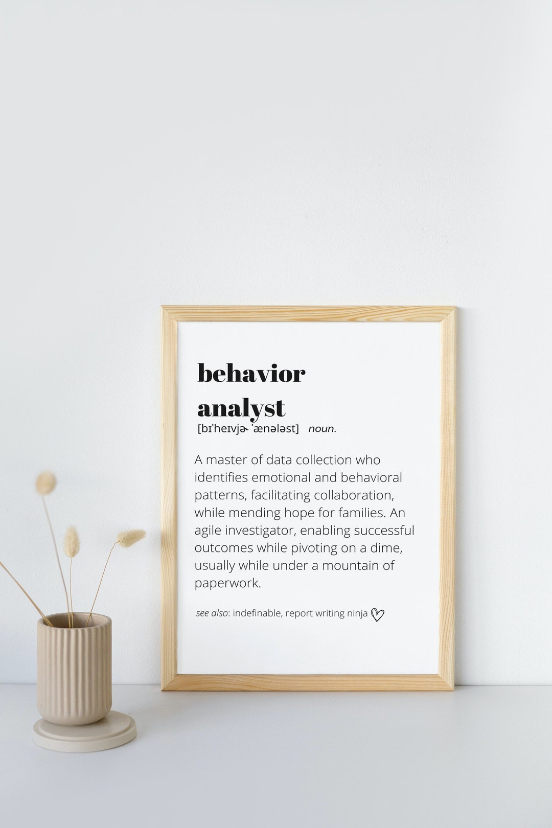Behavior Analyst Definition, Funny, Job Description, Office Decor - Etsy