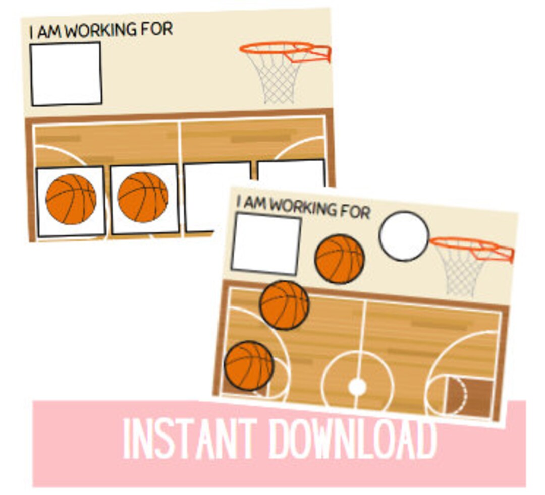 Basketball Token Board, Token Economy - Etsy