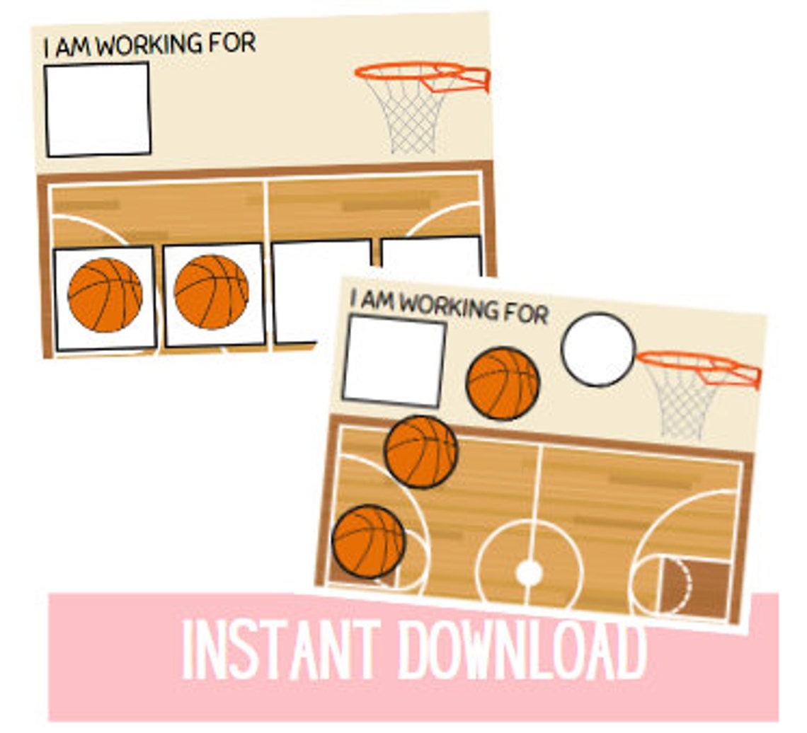 Basketball Token Board, Token Economy - Etsy