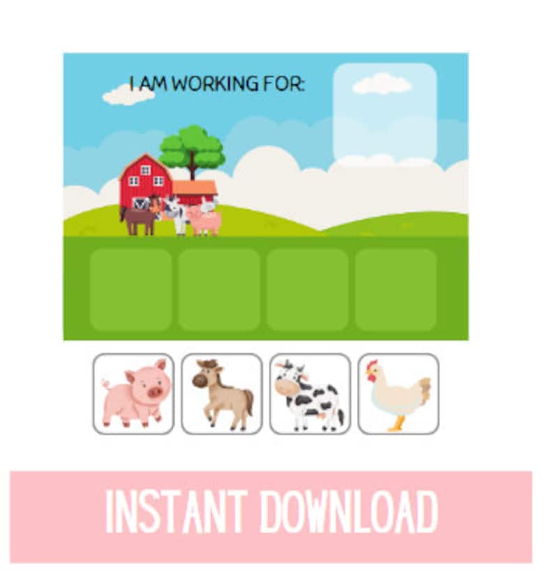 Farm Animal Token Economy - Etsy