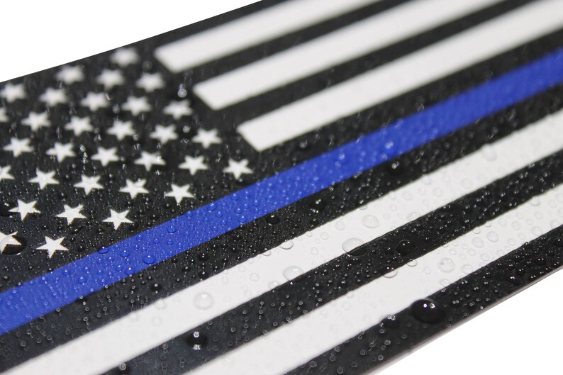 Thin Blue Line Flag Decals 3 X 5 Inch Waterproof Stickers for - Etsy