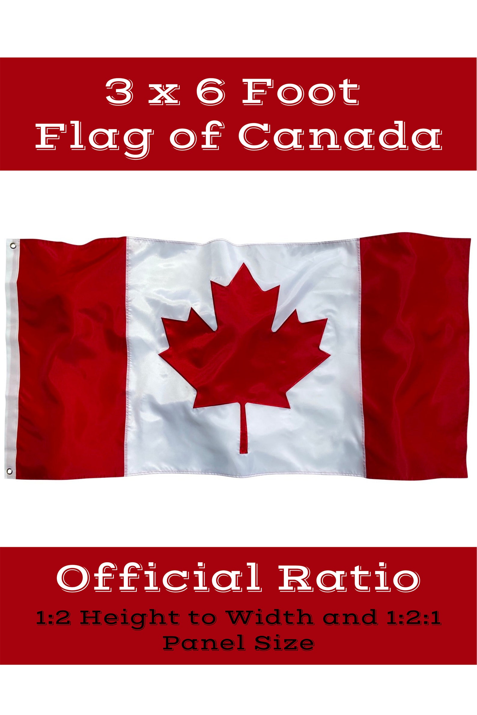 Canadian Flag in Official Ratio Dimensions 3x6 Foot Outdoor - Etsy