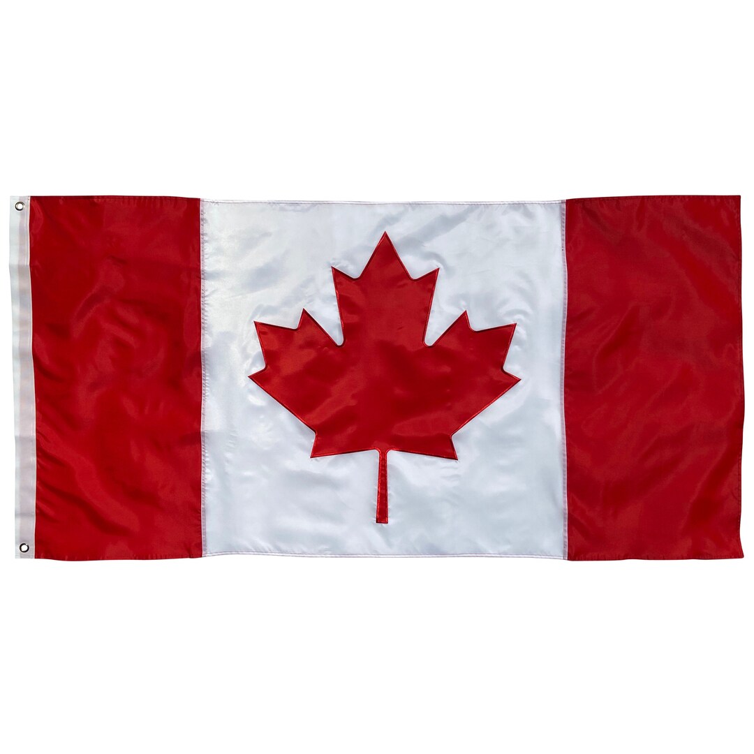 Canadian Flag - 3x5 Foot Outdoor Nylon Banner With Embroidered Maple ...