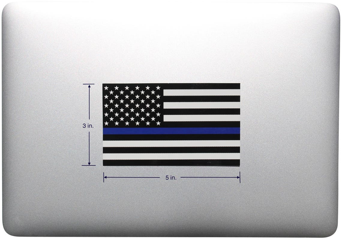 Thin Blue Line Flag Decals 3 X 5 Inch Waterproof Stickers for - Etsy