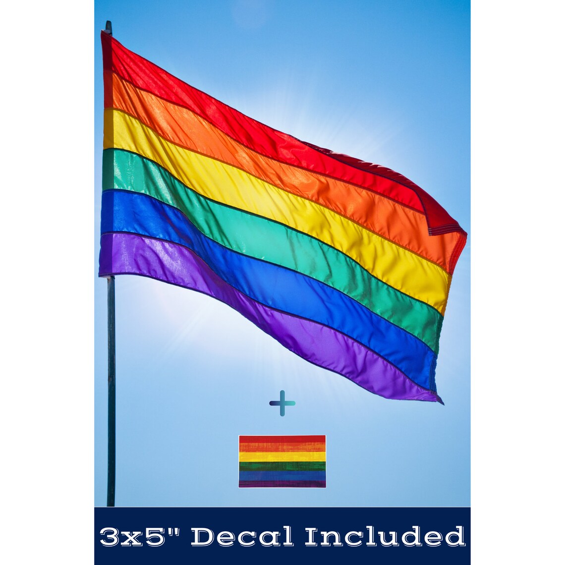 Bandiera Gay Pride Bandiera arcobaleno LGBTQ 3x5 Ft con - Etsy Italia