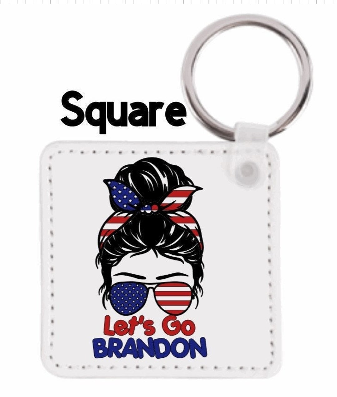Keychain, Chick Chief Key Chain, Faux Leather Sublimation Keychain ...