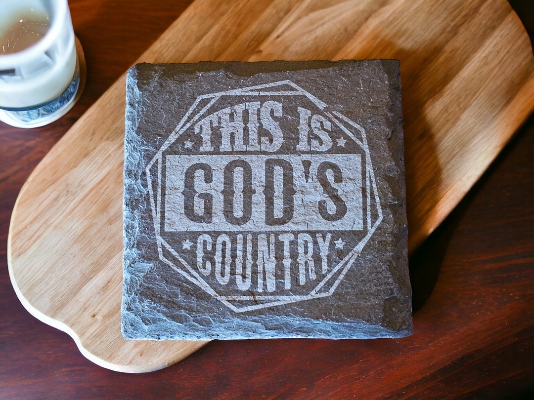 Laser Engraved Square 4x4 Custom Slate Coaster - Etsy