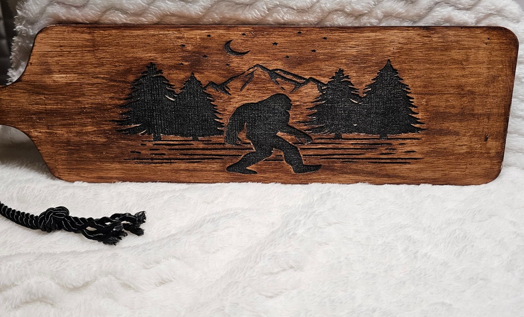 Laser Engraved Wooden Paddle, Custom Paddle,big Foot Paddle - Etsy