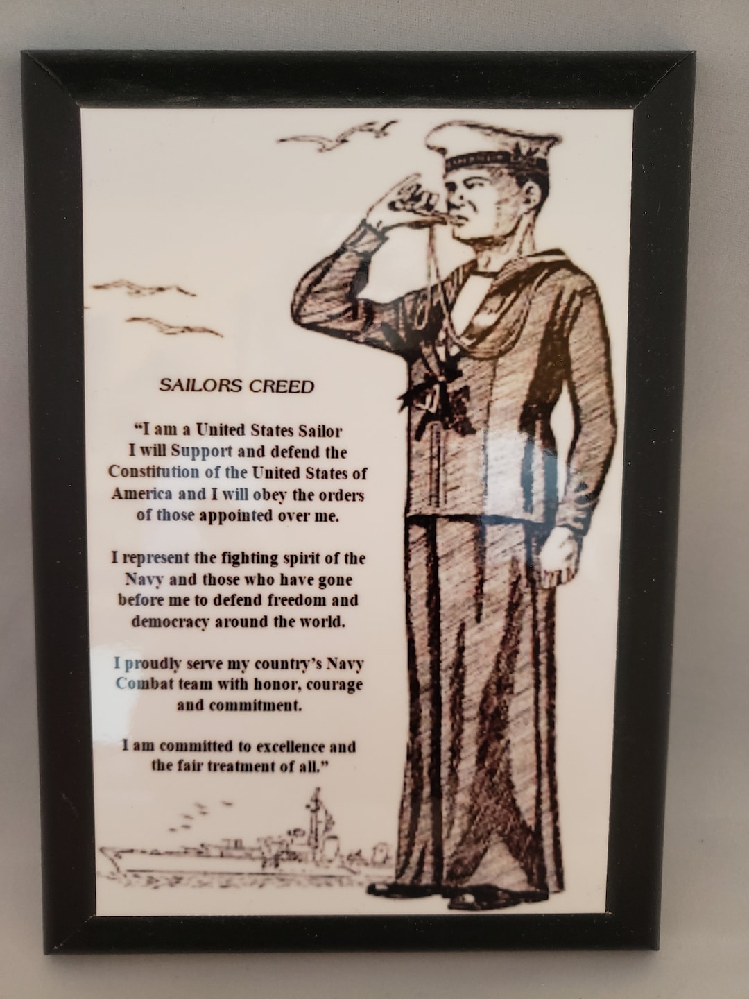 Sublimation Plaque, Sailor Creed Plaque, Navy Pride, Navy Chief, Law ...