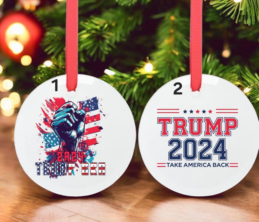 Sublimation Trump Ornament | Political Holiday Decor | Customizable ...