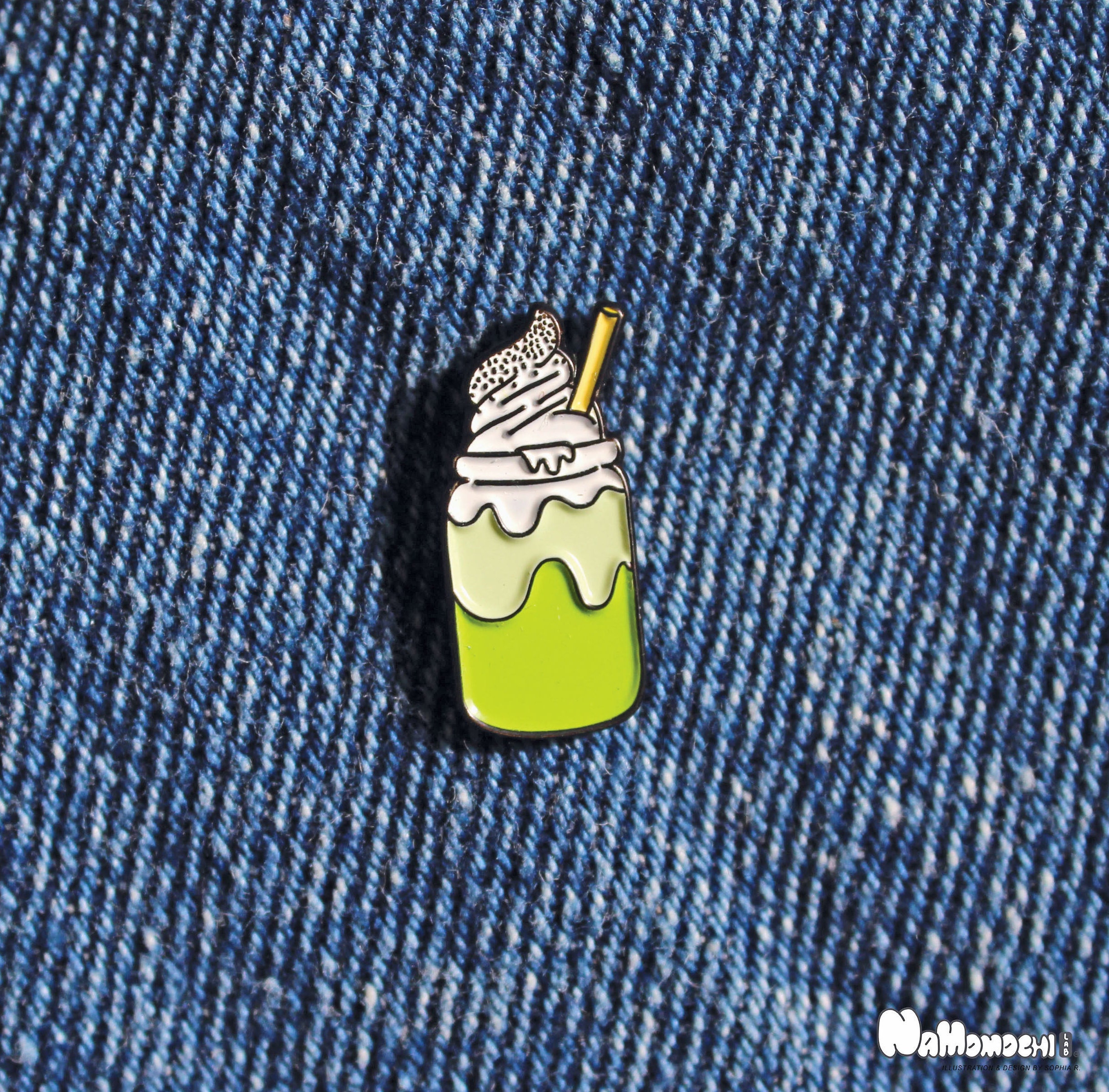 Matcha Smoothie, Enamel Pin // Matcha Pin, Soft Enamel Pin, Green ...