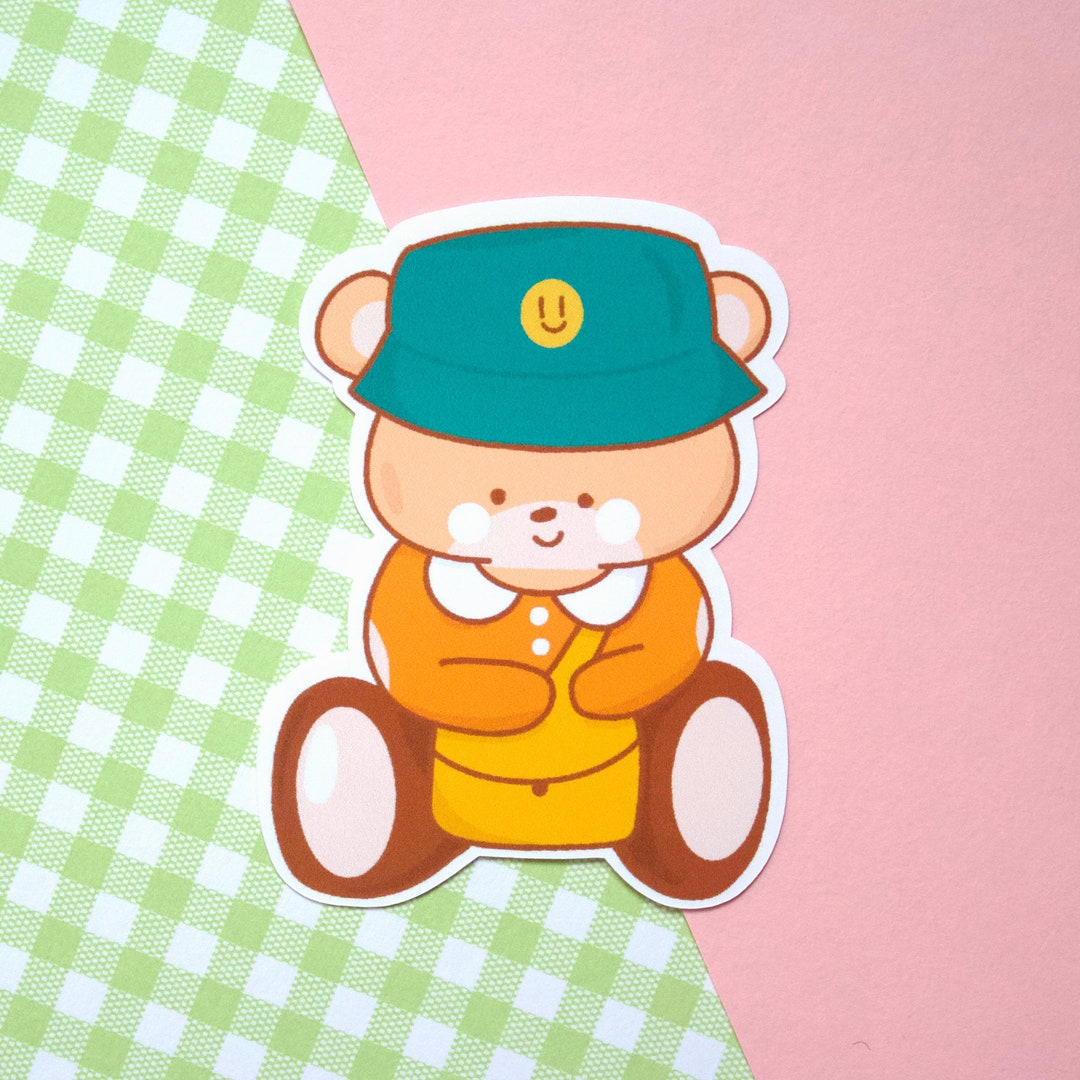 Happy Teddy Bear | Cute Decal Sticker - Etsy