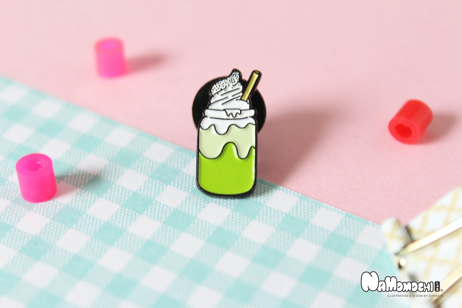 Matcha Smoothie, Enamel Pin // Matcha Pin, Soft Enamel Pin, Green ...