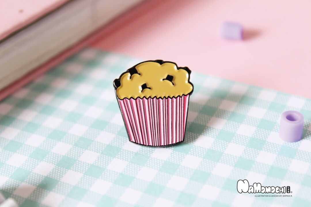 Choco Muffin, Enamel Pin // Muffin Pin, Soft Enamel Pin, Bakery ...