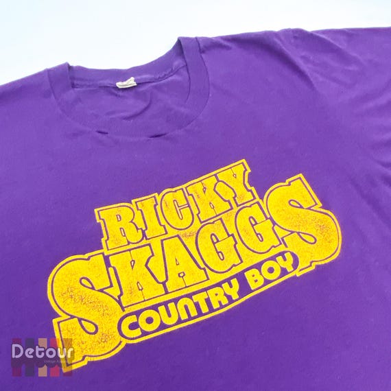 Vintage 1980s T-shirt 80s single stitch Ricky Skaggs … - Gem