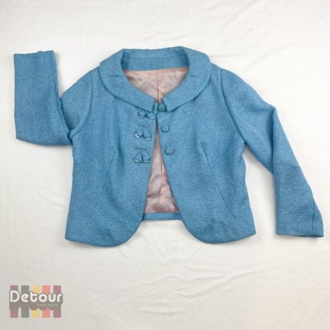Vintage 1950s 1960s Blazer, Size Medium Light Blue Dinner Jacket, 50s ...