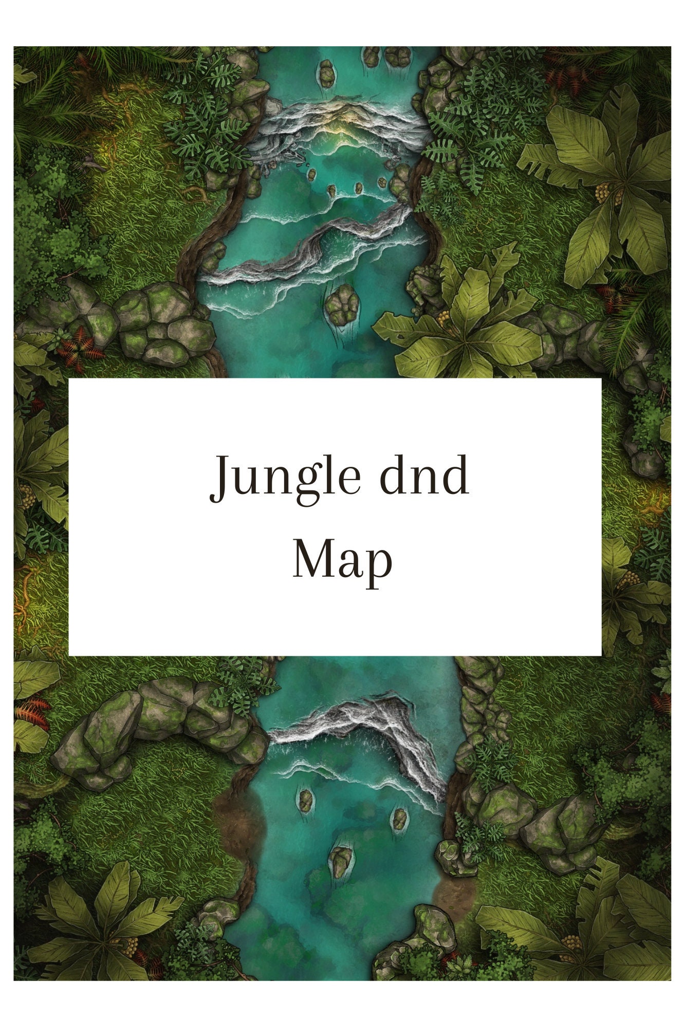 Dnd Jungle Waterfall Cave Map - Etsy