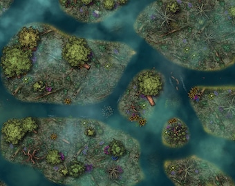 Fey Swamp Battle Map Dnd Battle Map D&D Battlemap Dungeons - Etsy