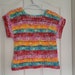 RAINBOW Crochet Mesh Top | Handmade Women's Shirt Colorful Small Medium ...