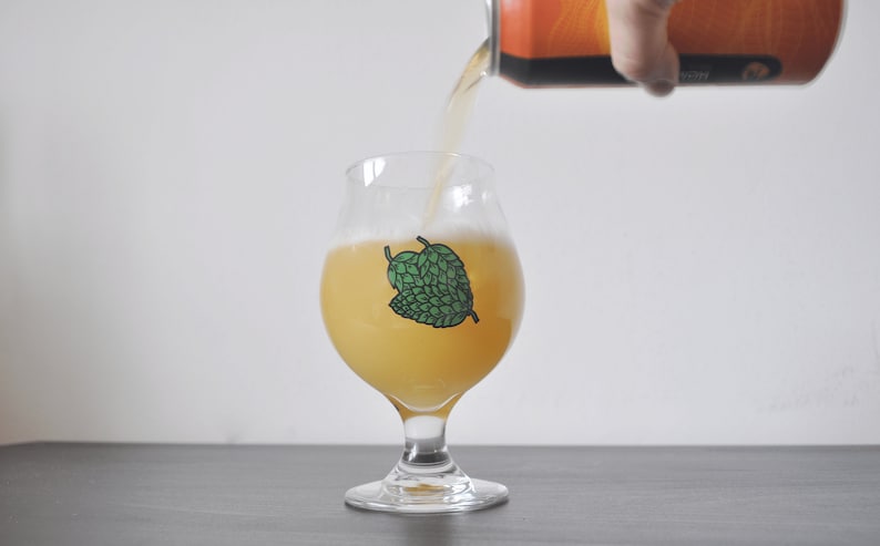 Hops Design Snifter Beer Glass: IPA Gose Pint Glass - Etsy