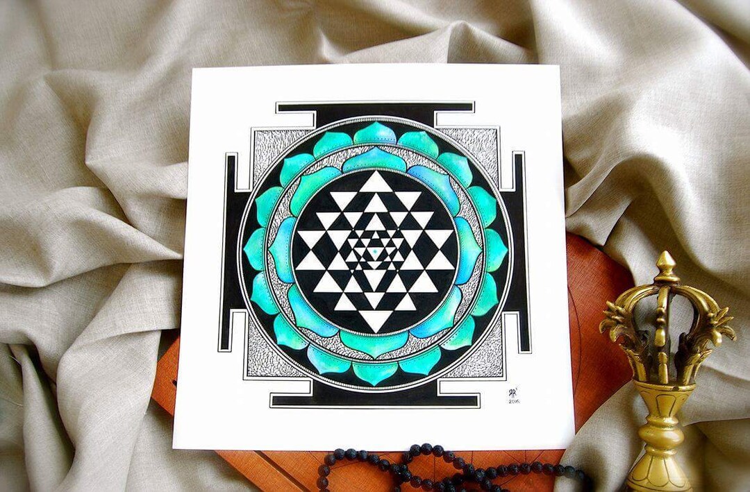 Prin Poster, Shri Yantra, Vedic Astrology, Jyotish, Mandala Poster ...