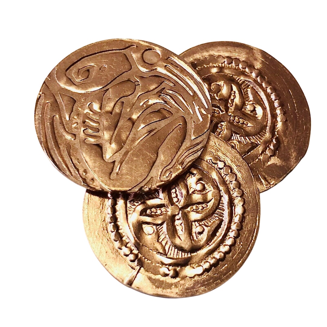 Cthulhu's Copper R'lyeh Penny—3 Coin Set—hand Hammered .999 Bullion—h.p ...