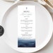 Baptism Menu Template, Blue Baptism Menu, Watercolor Baptism Menu ...