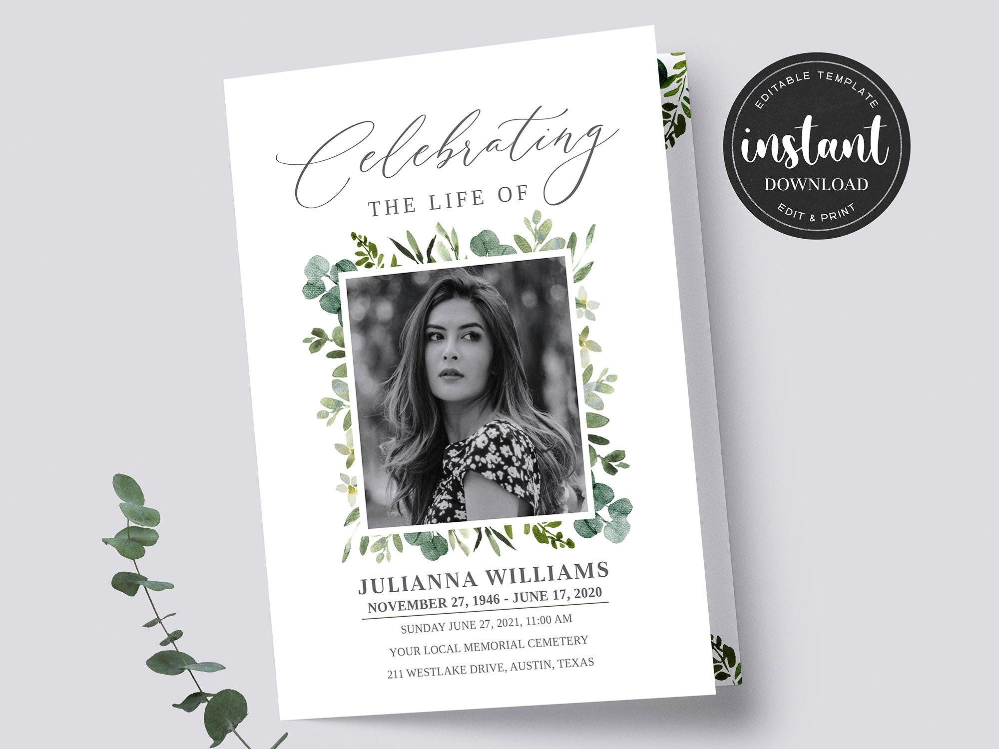 Funeral Bundle Funeral Program Bundle Celebration of Life | Etsy