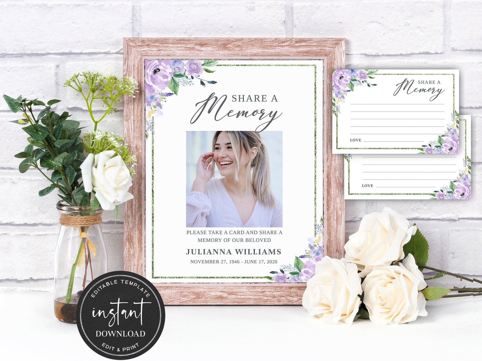 Funeral Share a Memory Sign Funeral Share a Memory Card - Etsy