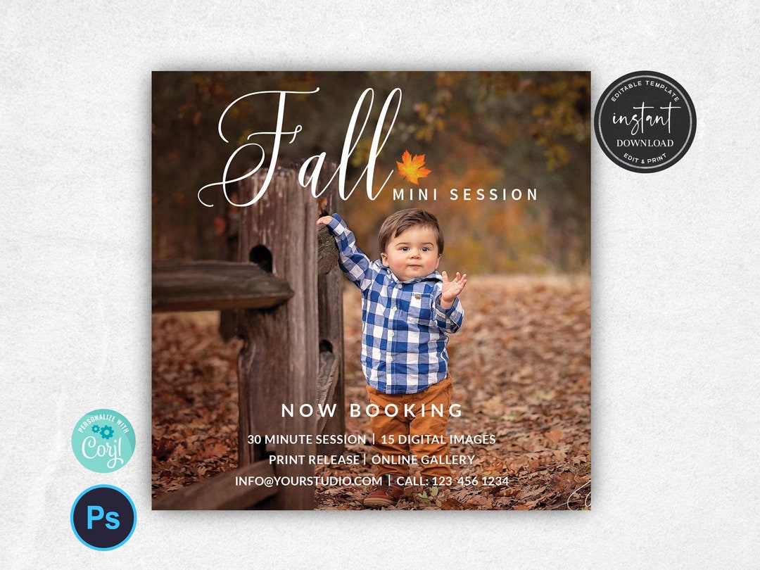 Fall Mini Sessions Template, Fall Mini Sessions, Fall Mini Session ...