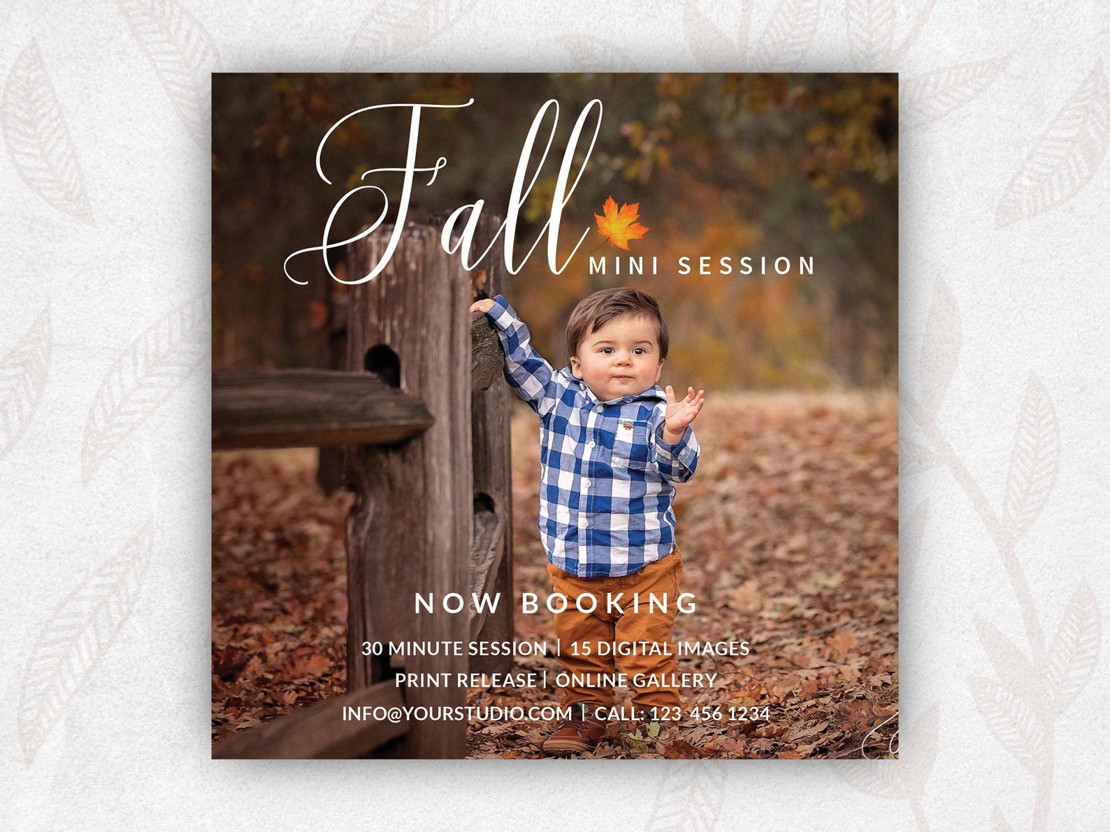 Fall Mini Sessions Template Fall Mini Sessions Fall Mini | Etsy