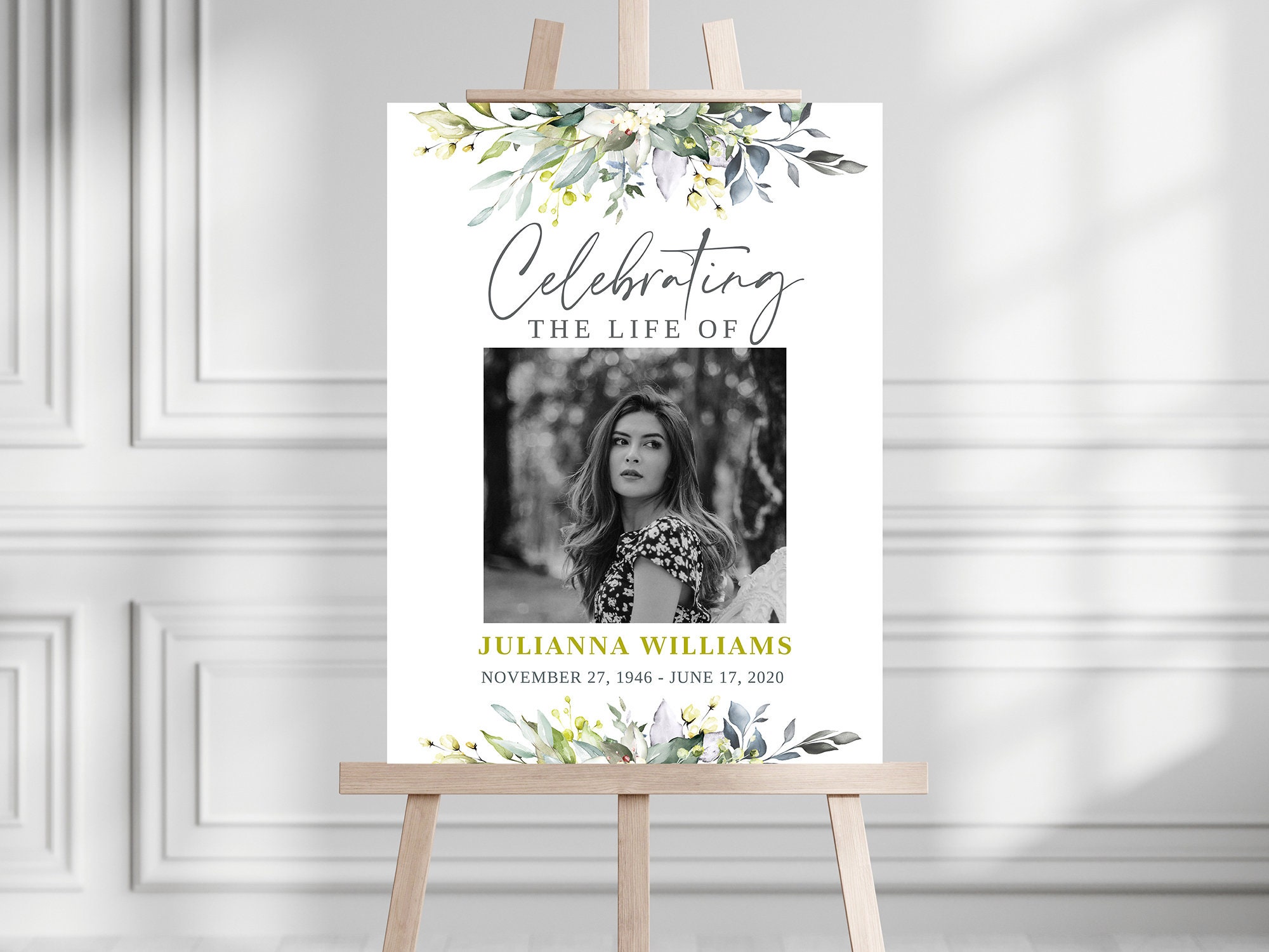 Funeral Collage Template, Funeral Photo Collage Bundle, Memorial ...