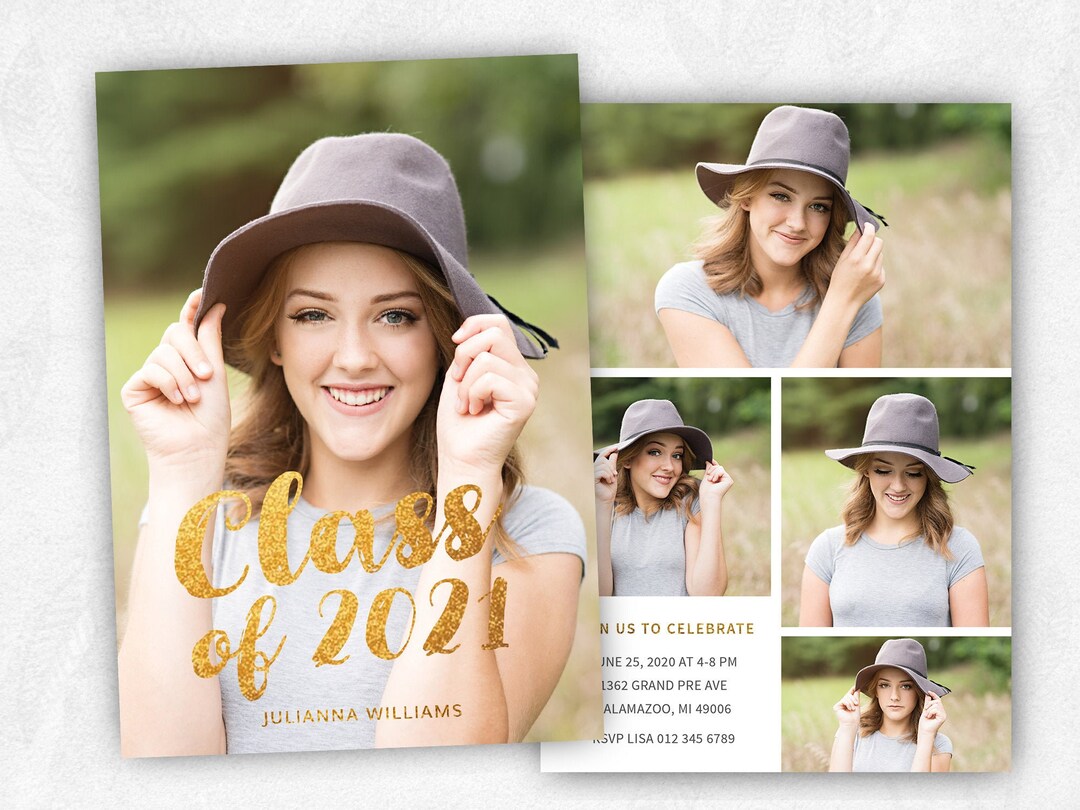 Senior Graduation Announcement Template, Senior Graduation Template for ...