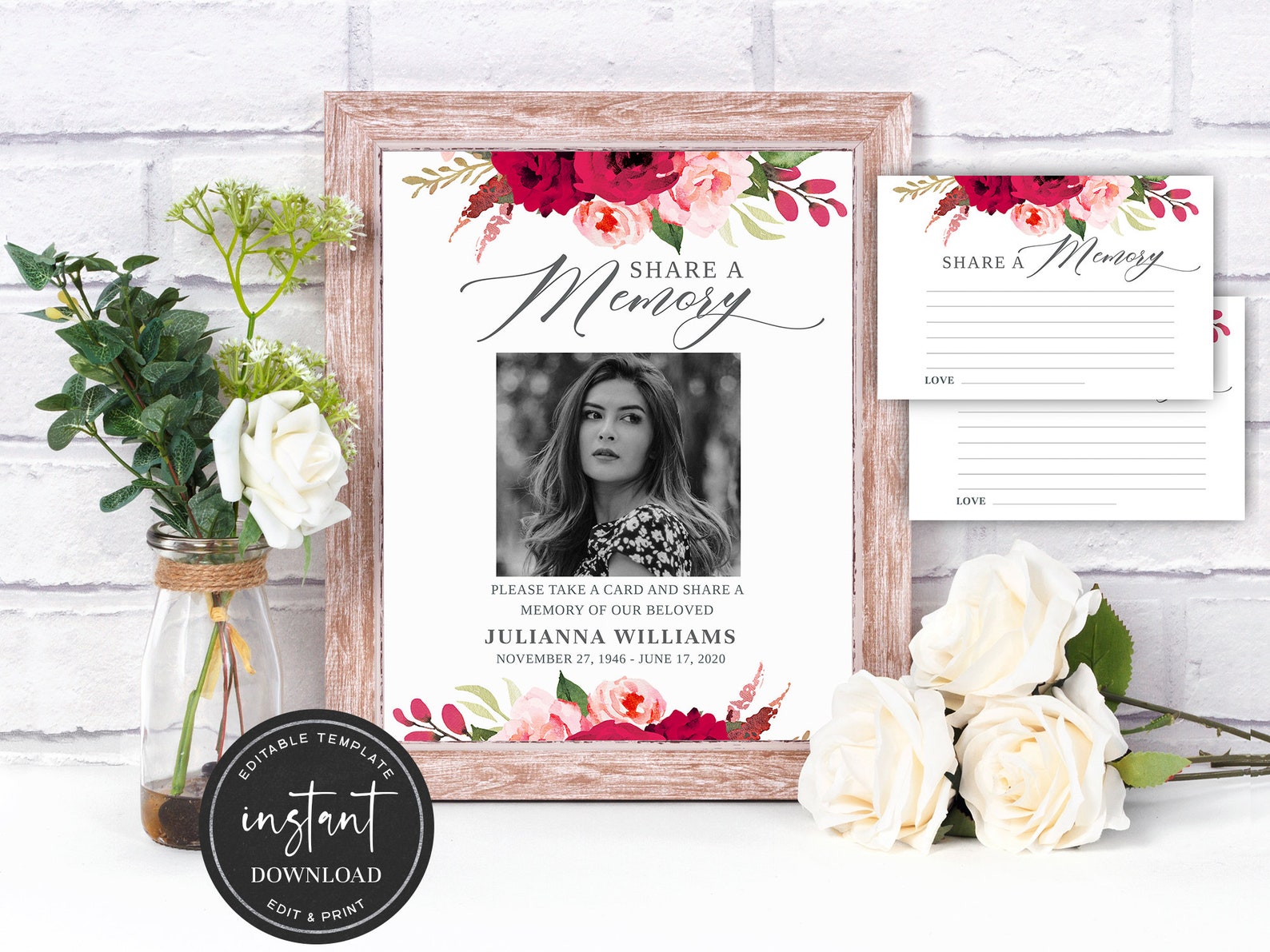 Editable Funeral Bundle, Funeral Program Bundle, Celebration of Life ...