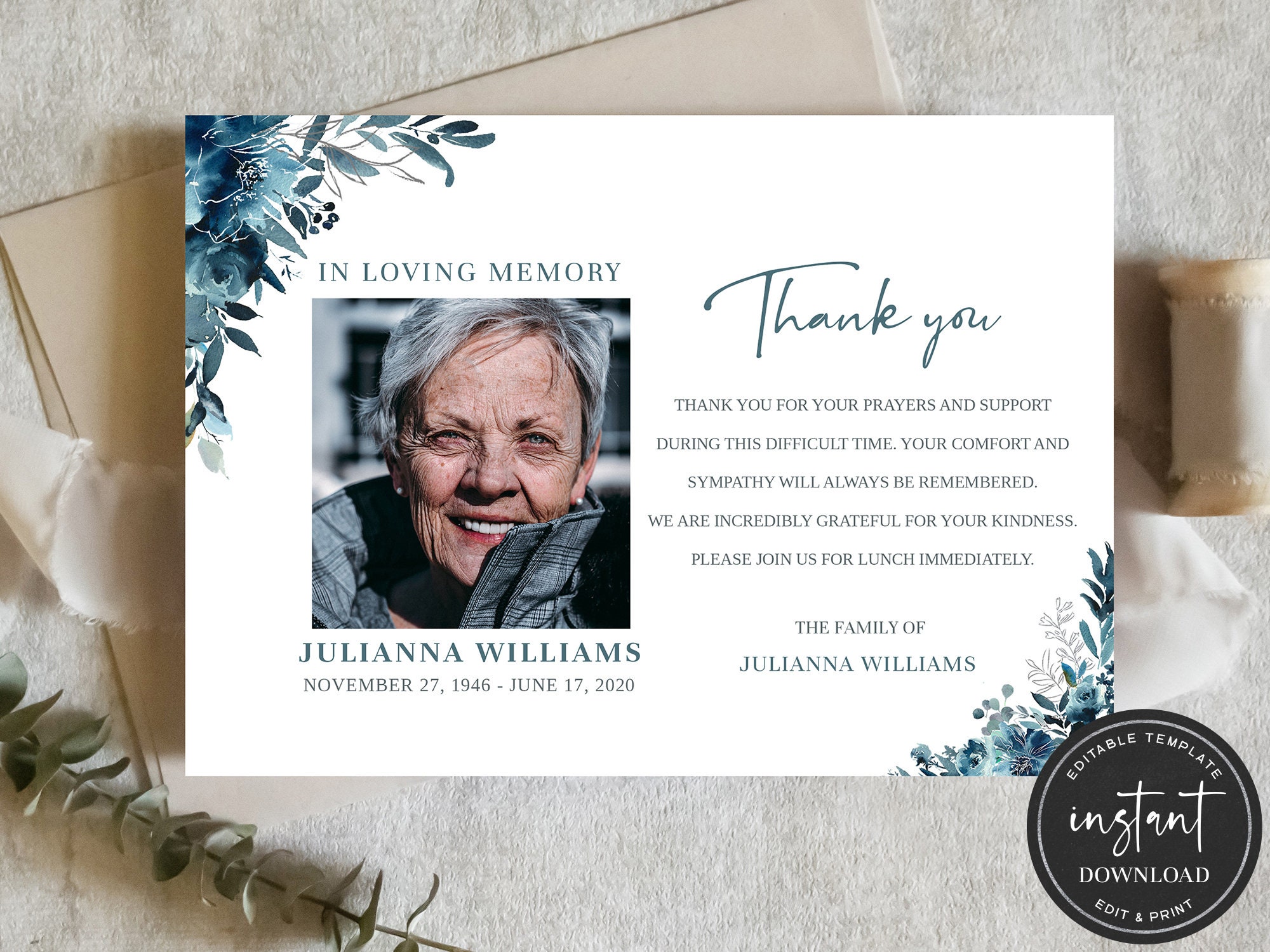 Funeral Bundle, Editable Funeral Bundle, Celebration of Life Package ...