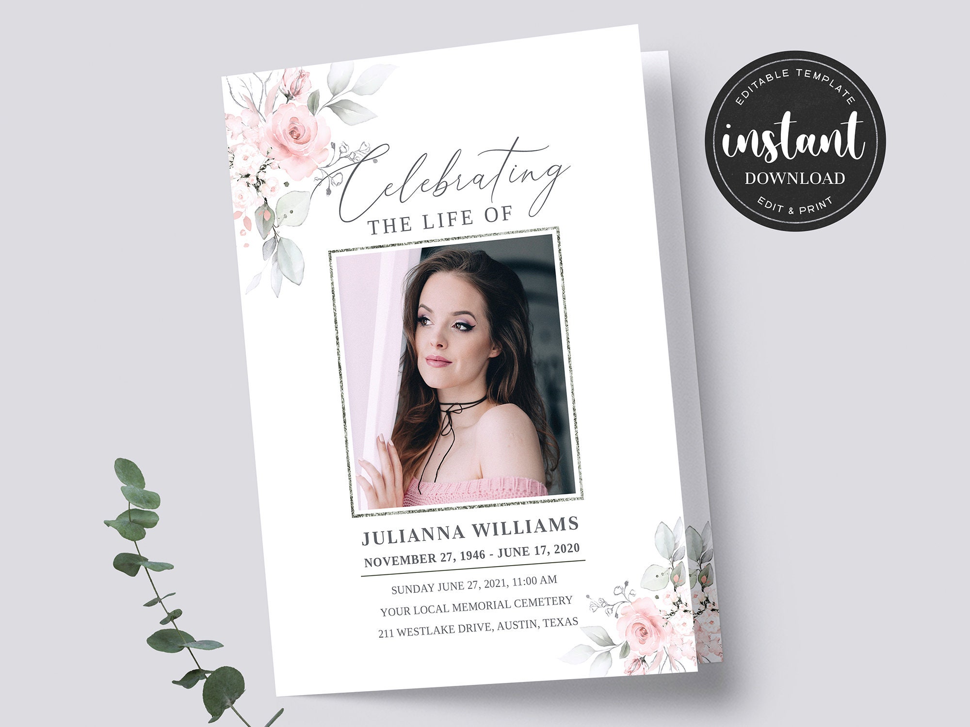 Editable Funeral Bundle Funeral Program Bundle Celebration | Etsy