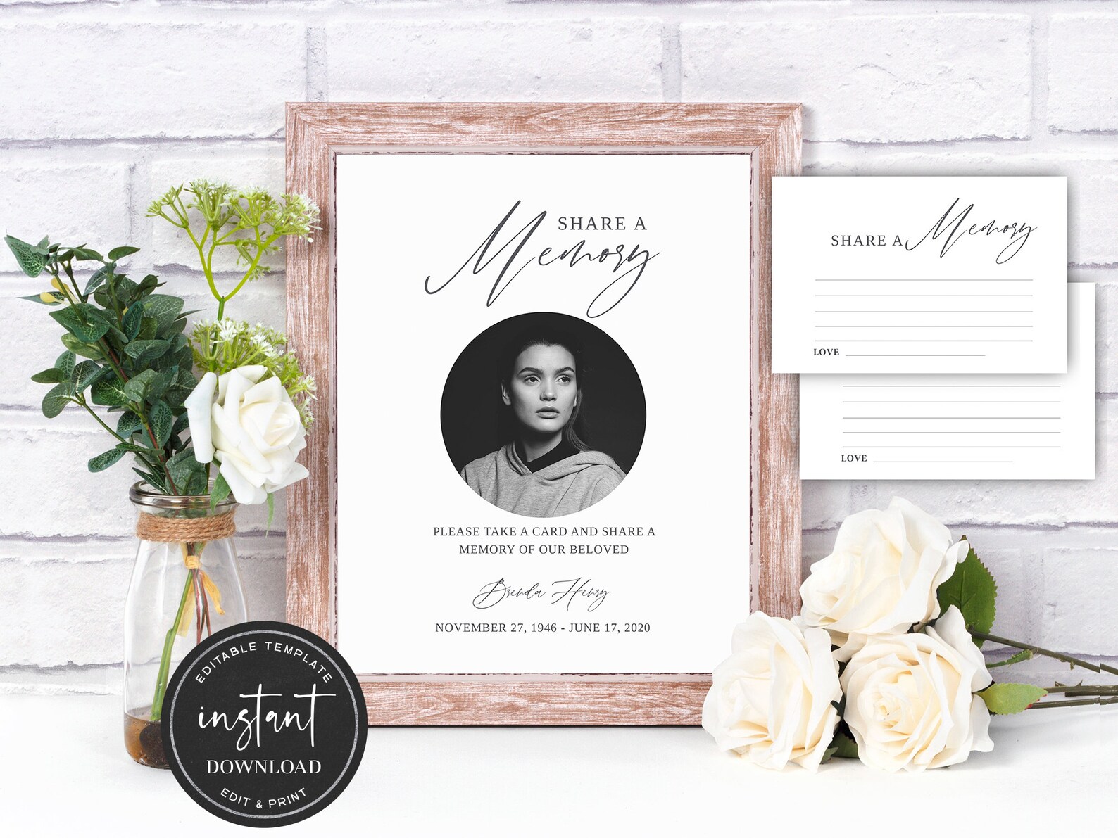 Funeral Bundle Template Memorial Program Bundle Template - Etsy