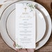 Greenery First Holy Communion Menu Template, First Communion Menu ...